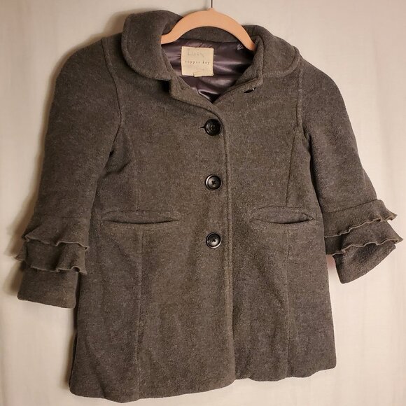 Copper Key | Jackets & Coats | Copper Key Grey Girls Jacket Ruffle Slv ...